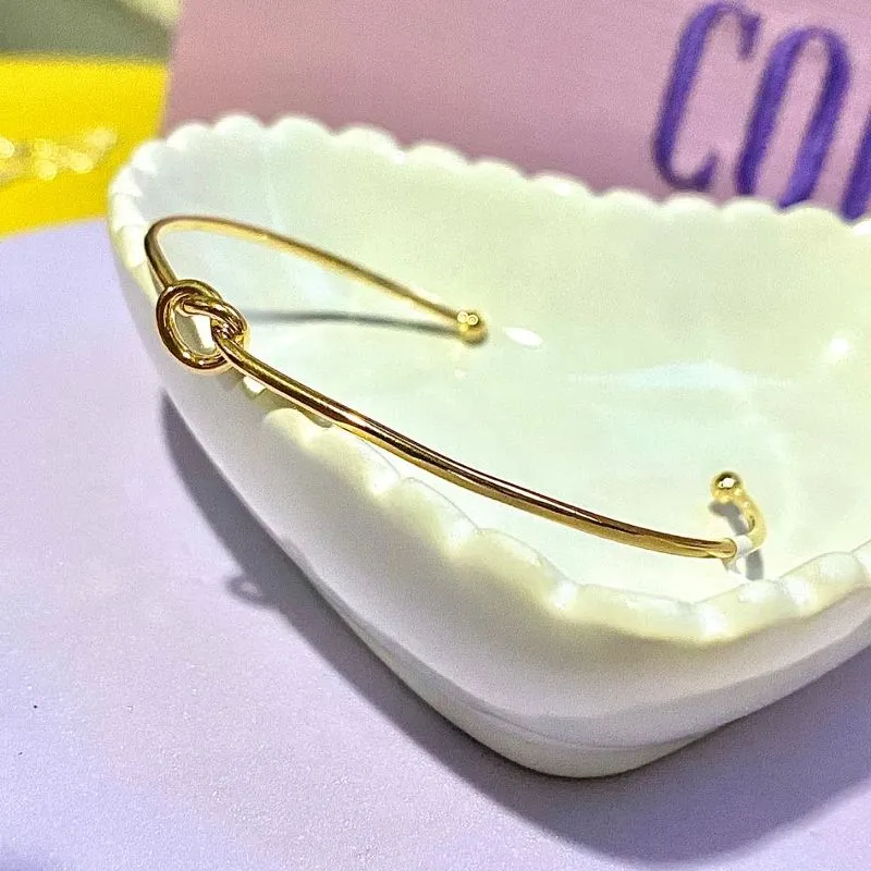 BRACELETE NÓ OURO PO318 - Cor de Luz